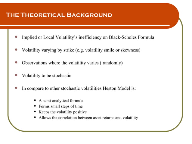 Monte Carlo Simulation Of Heston Model In Matlab(1) | PPT