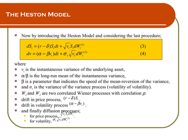 Monte Carlo Simulation Of Heston Model In Matlab 1 Ppt