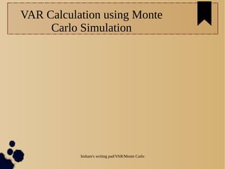 Monte Carlo Simulation VAR | PDF