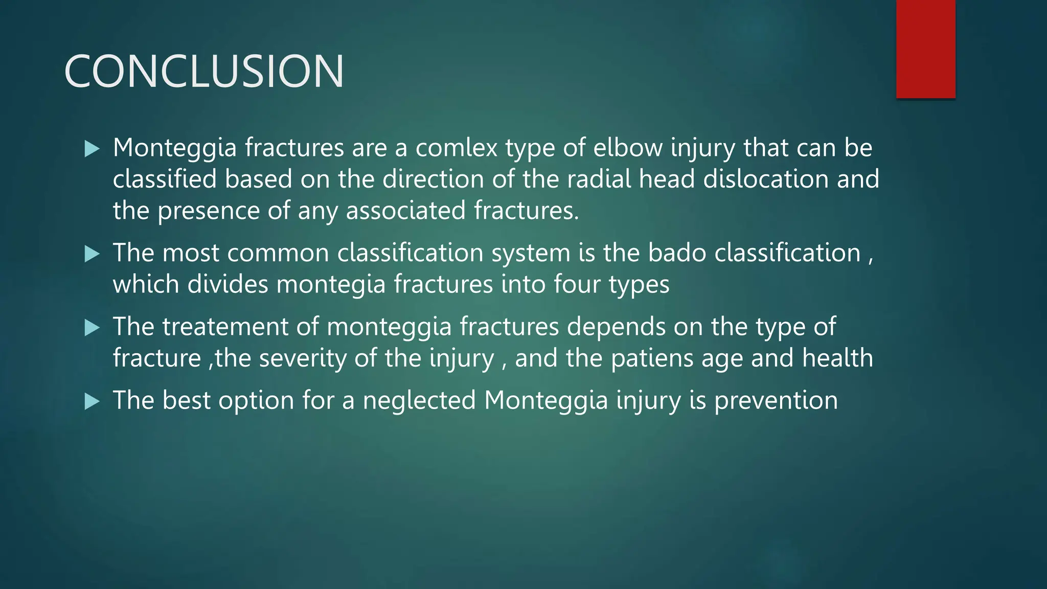 MONTEGGIA FRACTURES CLASSIFICATIONS.pptx