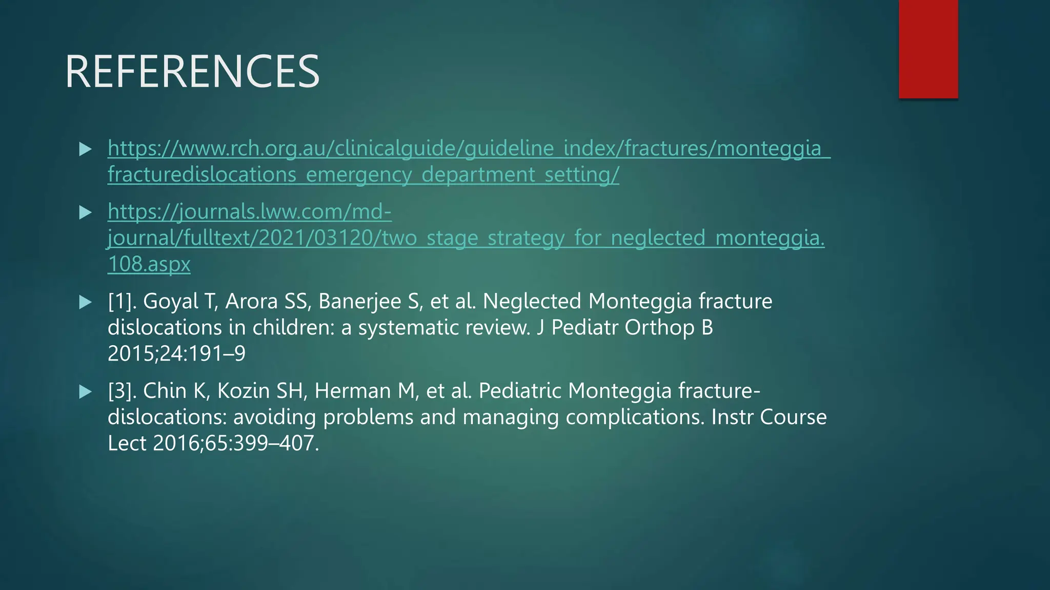 MONTEGGIA FRACTURES CLASSIFICATIONS.pptx