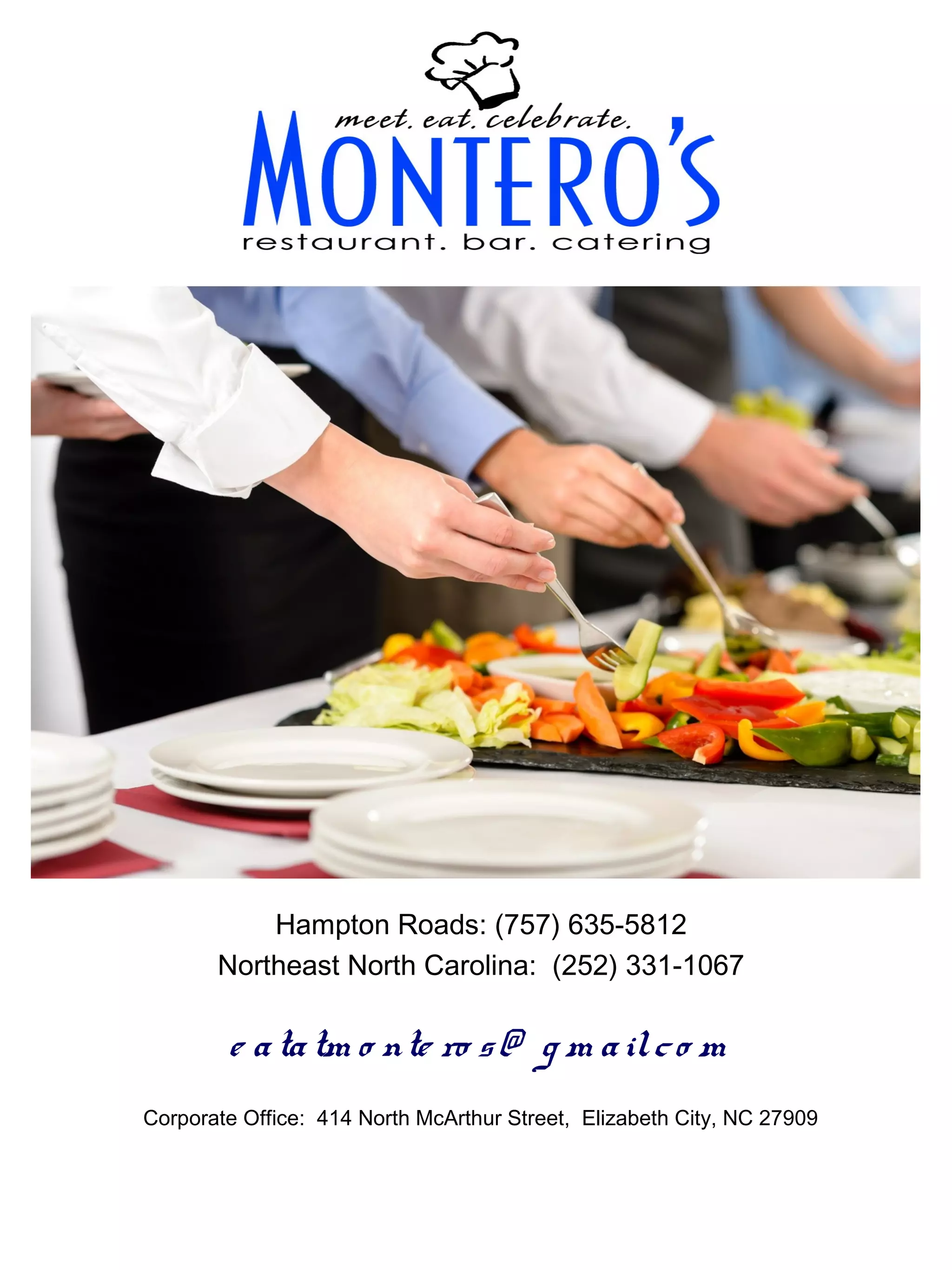 Montero's restaurant corporate menu 2013 & 2014 | PPT