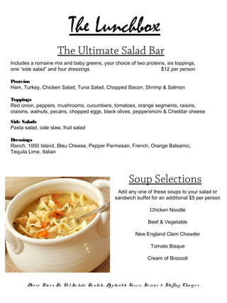 Montero's restaurant corporate menu 2013 & 2014 | PPT