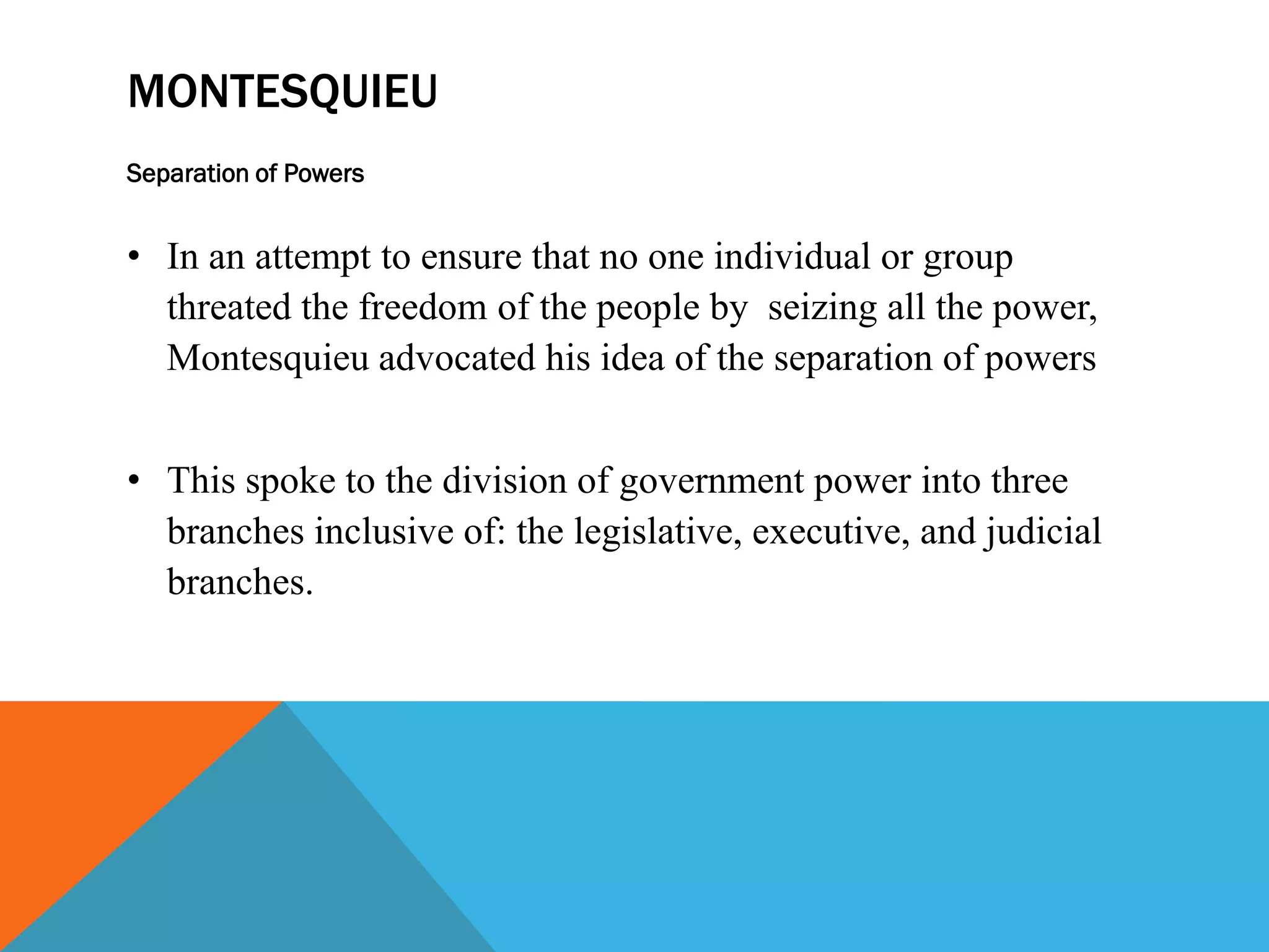 Montesquieu and locke | PPTX