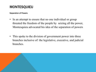 Montesquieu and locke | PPT