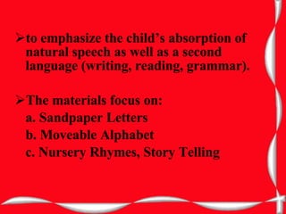 Montessori Curriculum | PPT