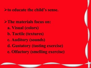Montessori Curriculum | PPT