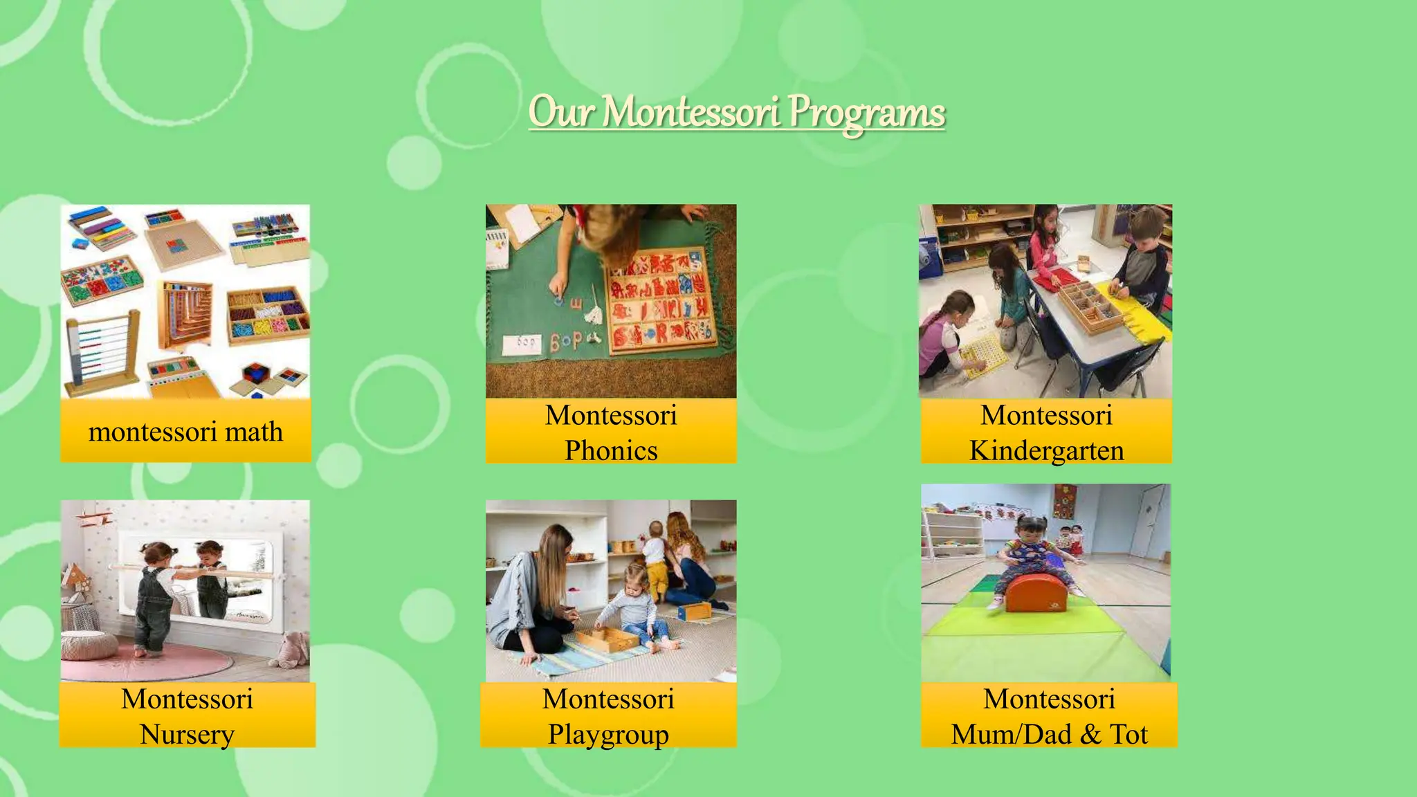 Montessori Playgroup Program in Singapore | PPT