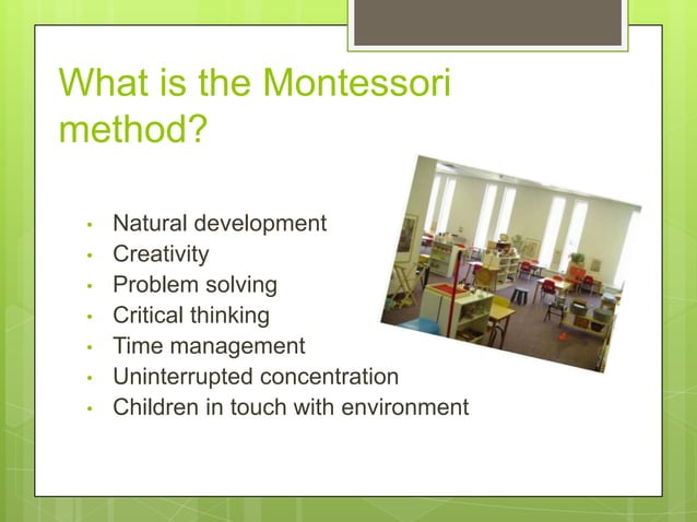 Montessori Presentation | PPTX | Daycare and Pre-School | Parenting