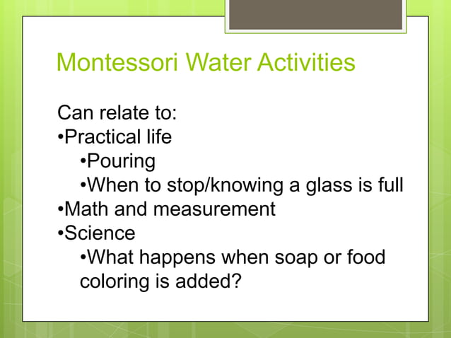 Montessori Presentation | PPTX | Daycare and Pre-School | Parenting