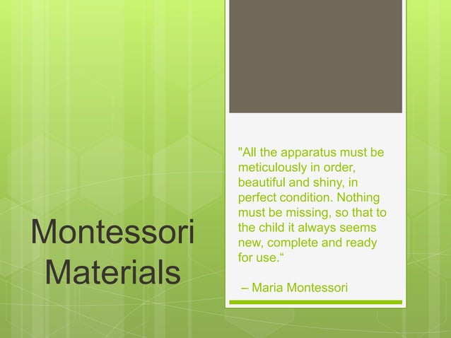Montessori Presentation | PPTX | Daycare and Pre-School | Parenting
