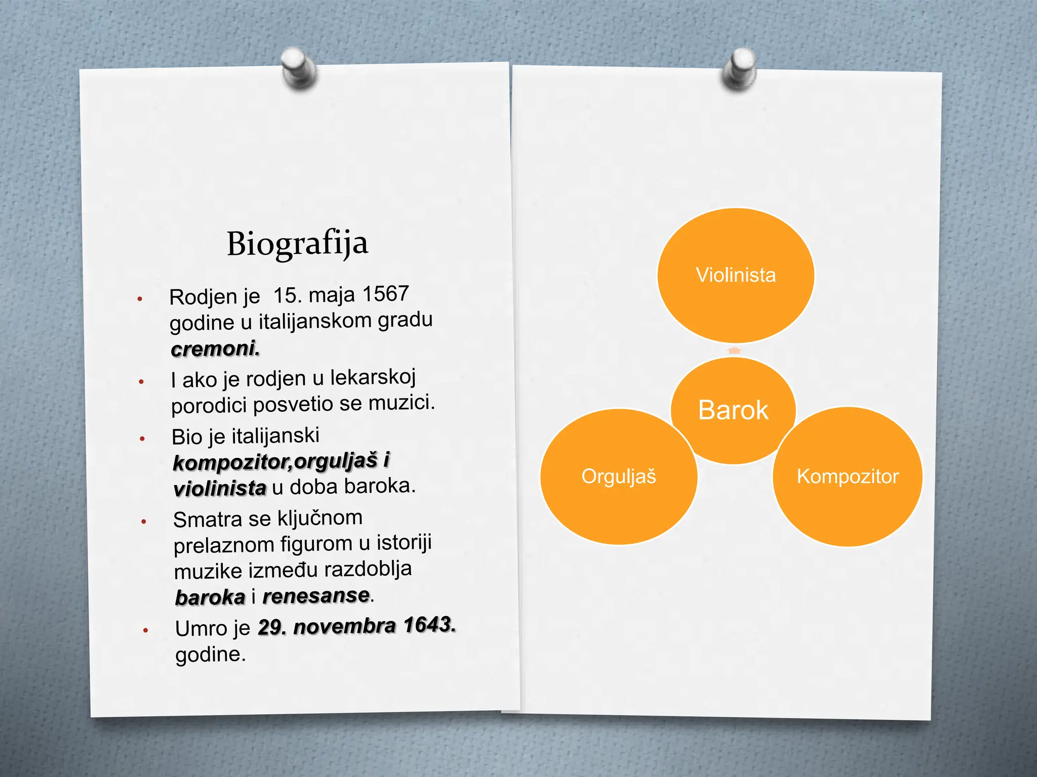 Klaudio Monteverdi - italijanski kompozitor .pptx