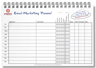 Monthly Email Marketing planner Template | PDF