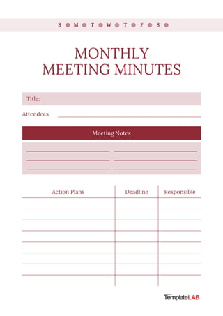 Minutes Template designdfgfdgfdgfgfgfffg | PPTX