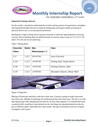 Monthly(1st & 2nd) internship report by nahom | PDF