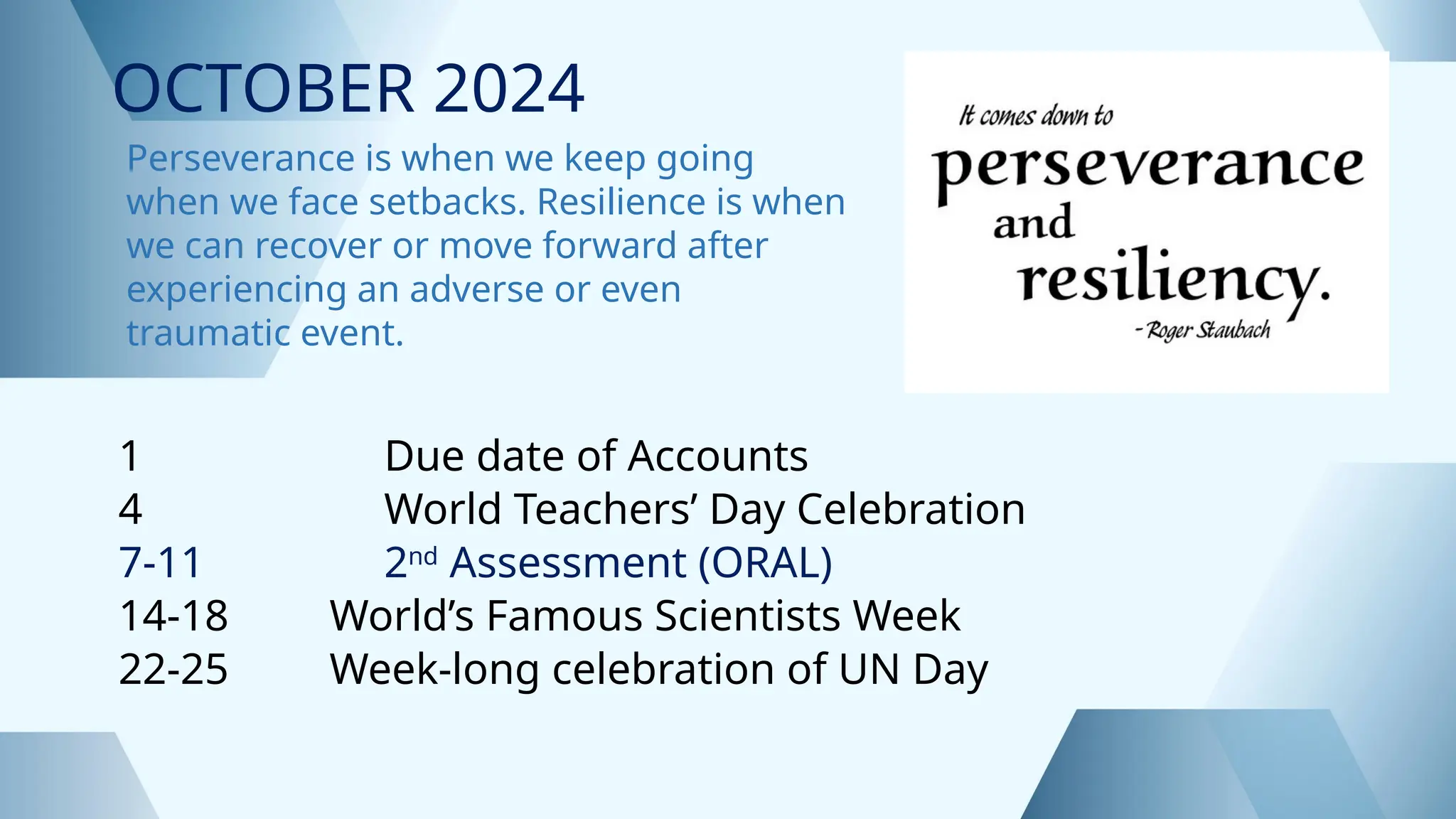 MONTHLY ACTIVITIES SCHOOL YEAR 2024-2025 | PPT