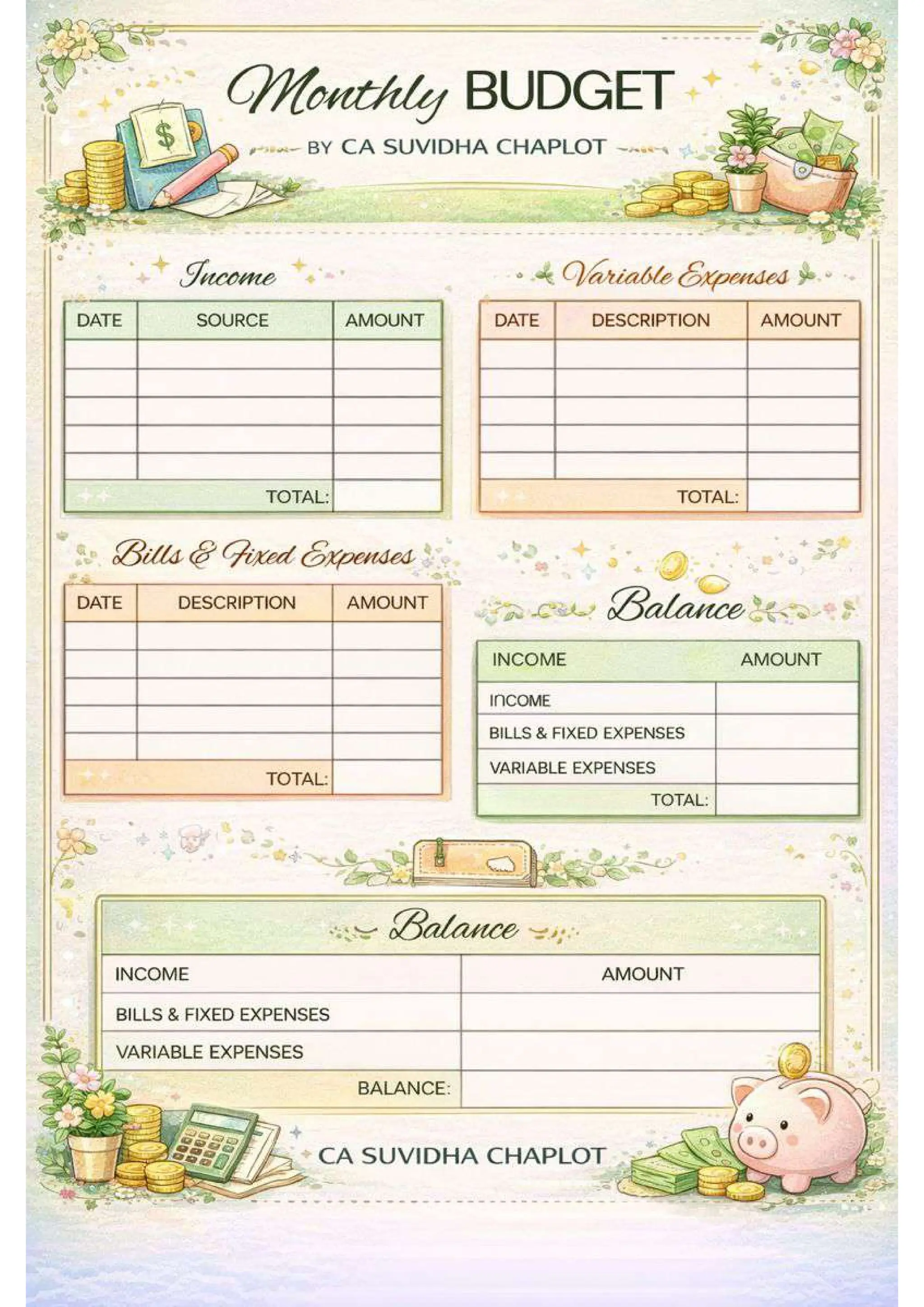 MONTHLY BUDGET PLANNER.pdf Monthly Budget Planner - Track Your Income ...