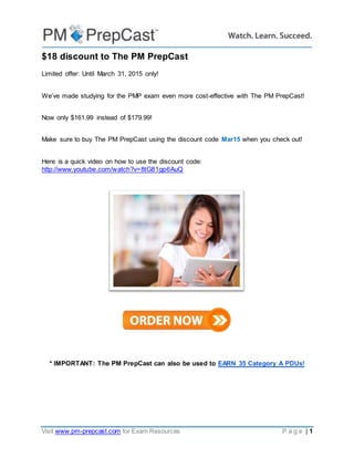 $18 discount to The PM PrepCast | PDF