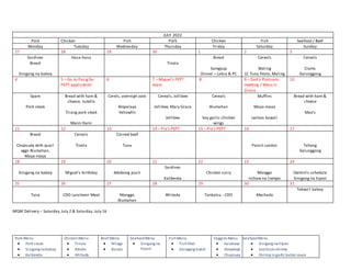 monthly food calendar.docx