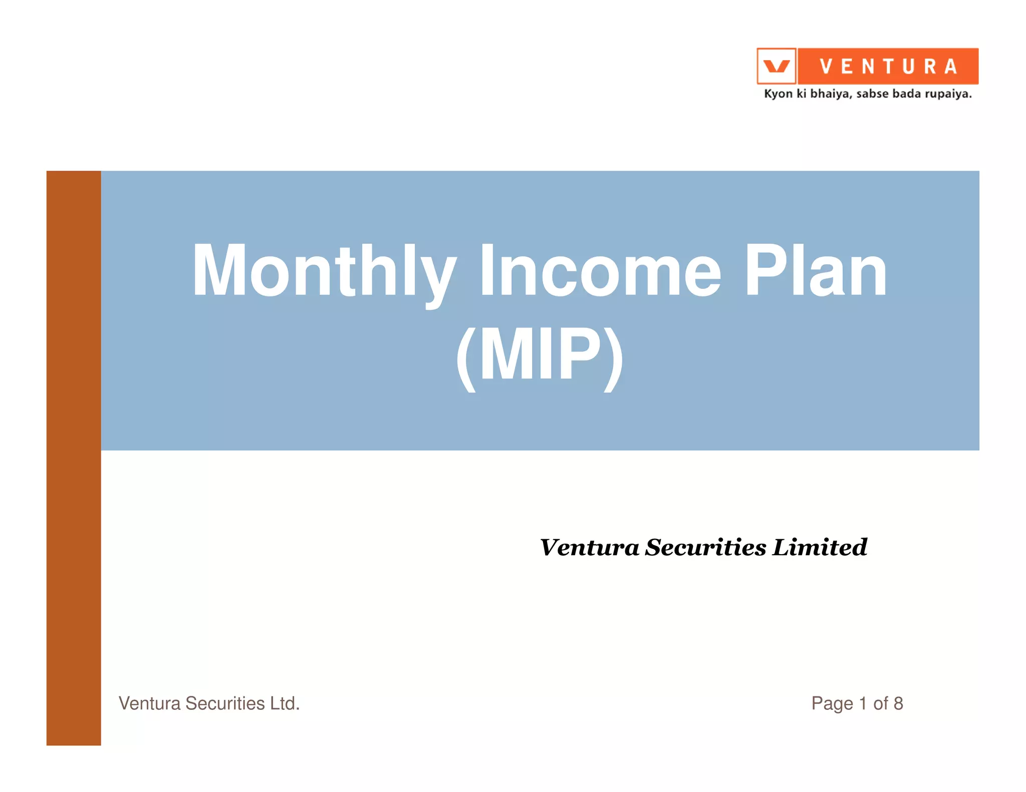 Monthly Income Plan | PDF