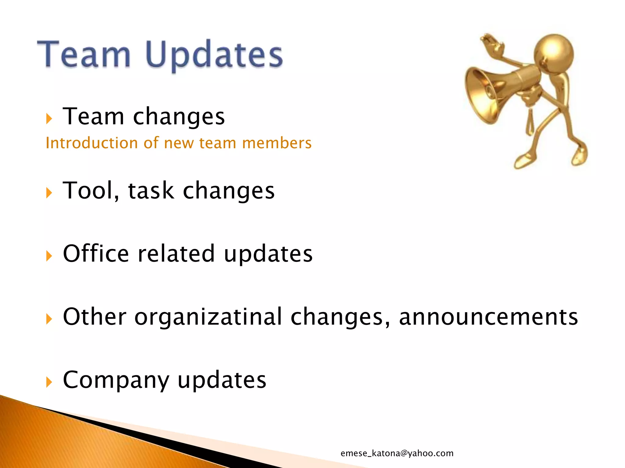Monthly team meeting template for managers | PPTX