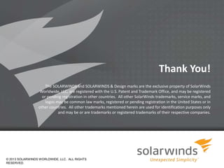 SolarWinds Monthly Product Update: NPM--What's New, What's Coming, and ...