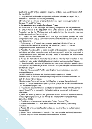 Monthly progress report , Resettlement ,Rehabilitation , Livelihood and Restoration | DOCX