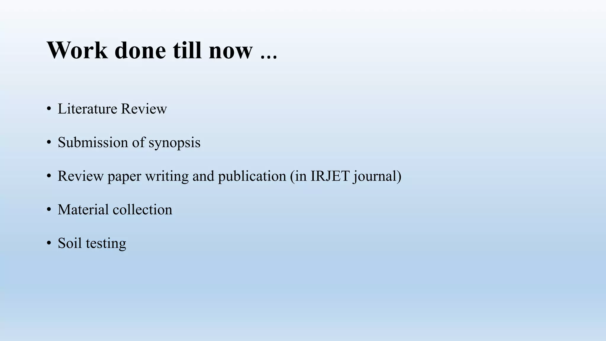 soil stabilization report presentation | PPT
