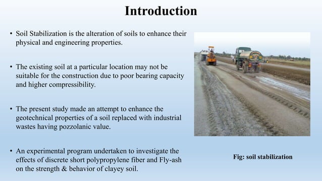 soil stabilization report presentation | PPT