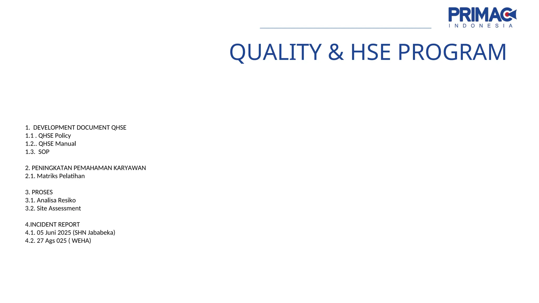 Monthly Report QHSE- Agust 2025.ppt.............. | PPT