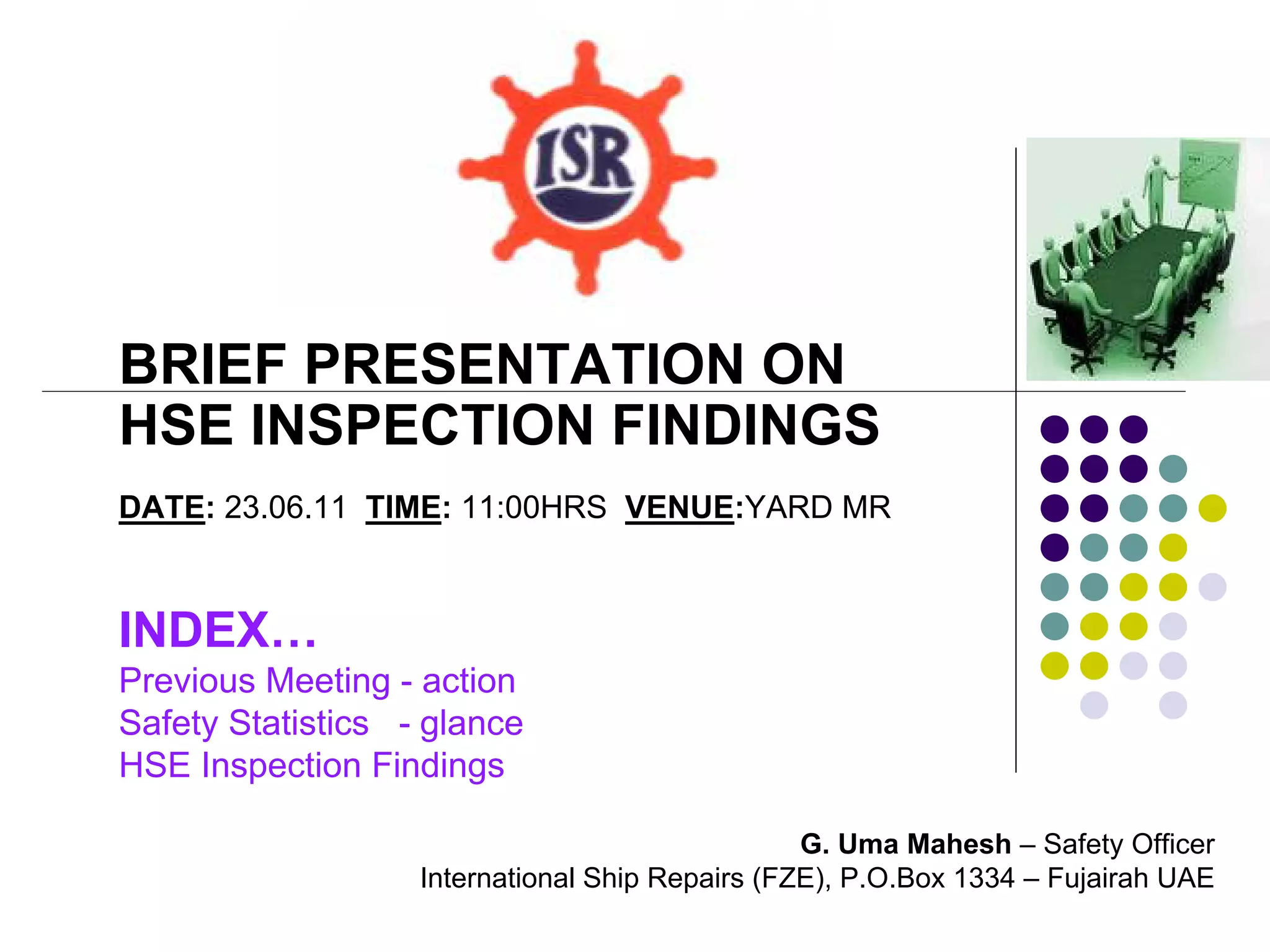 HSE Audit Observations to Client 0611 | PDF