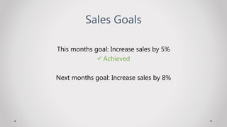 Monthly sales report | PPTX