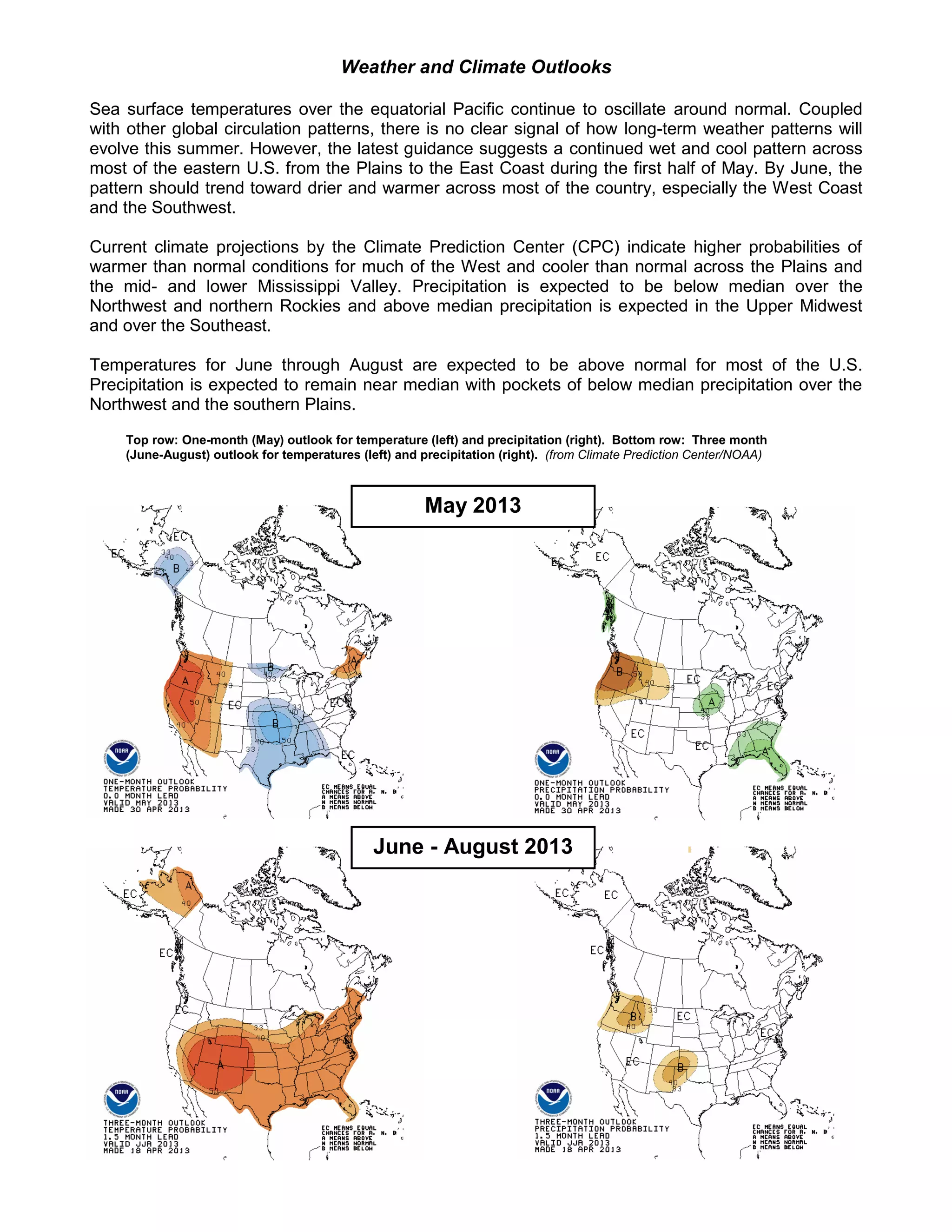 Monthly seasonal outlook | PDF | Geography | Science