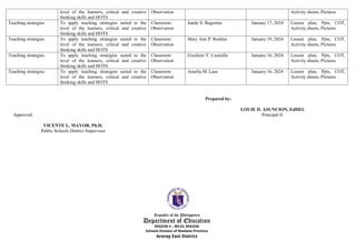 MONTHLY SUPERVISORY PLAN.docx SCHOOL YEAR 2023-2024 | DOCX