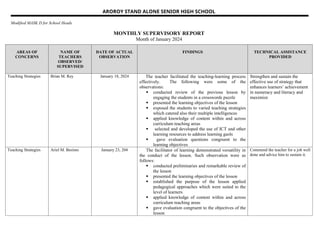 MONTHLY SUPERVISORY PLAN.docx SCHOOL YEAR 2023-2024 | DOCX