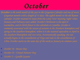 History of Months | PPT