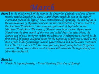 History of Months | PPT