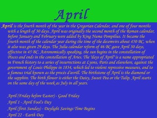 History of Months | PPT