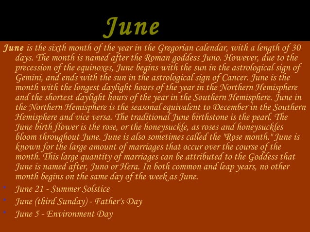 History of Months | PPT