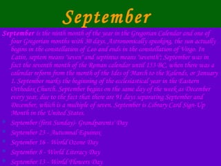 History of Months | PPT