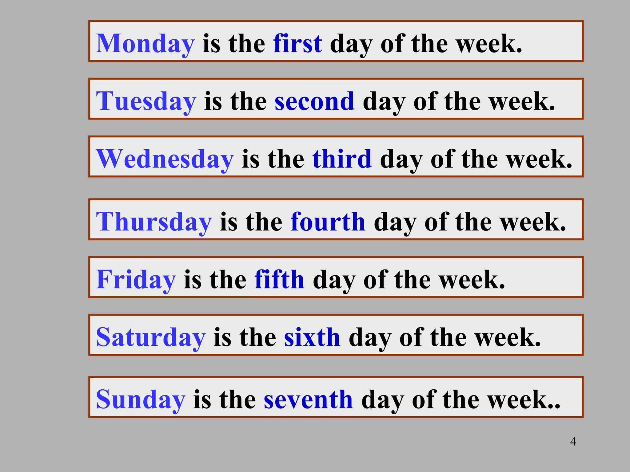 Months and days 1 | PPT