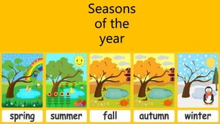 Meses y estaciones del año en inglés para primaria | PPTX