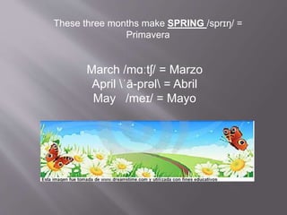 Months and seasons of the year | PPTX