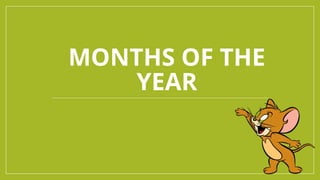 months of the year.powerpoint presentation | PPTX