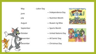 months of the year.powerpoint presentation | PPTX