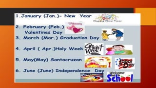Months of the years, days of the week and hour..pptx