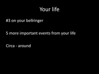 Mon timeline of important events | PPTX