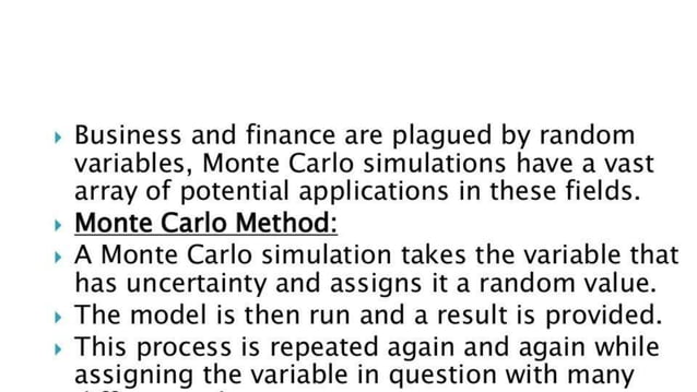 monte carlo simulation | PPTX | Physics | Science