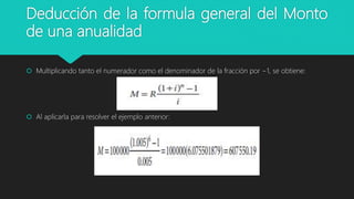 Monto de una anualidad | PPTX