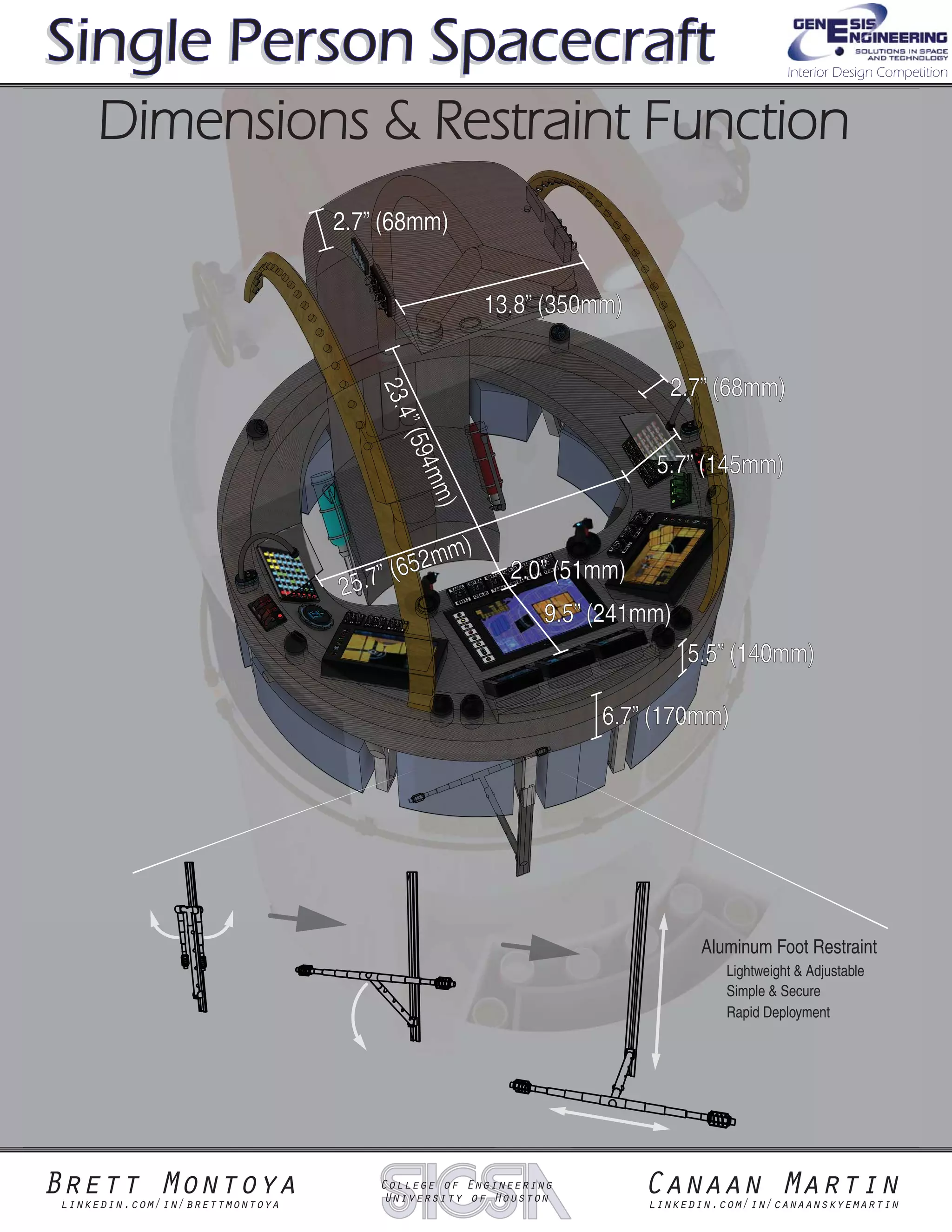 Genesis Engineering's Single Person Spacecraft Interior Design ...